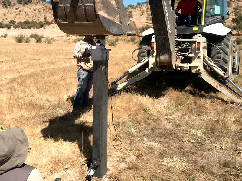 Pull-out tests and steel pole loading tests | GMS Internacional